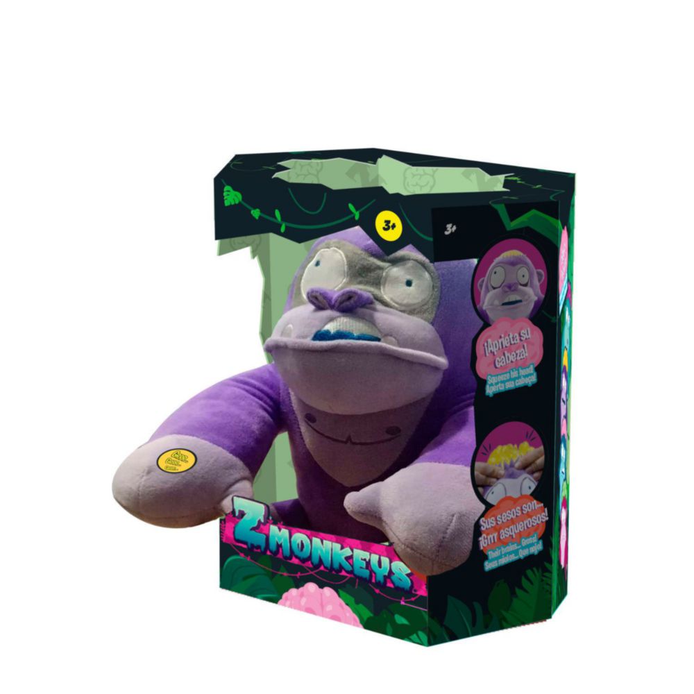 Peluche Gorila Cerebro Mascutti Zmonkeys 27 Cm Morado | Oechsle.pe ...