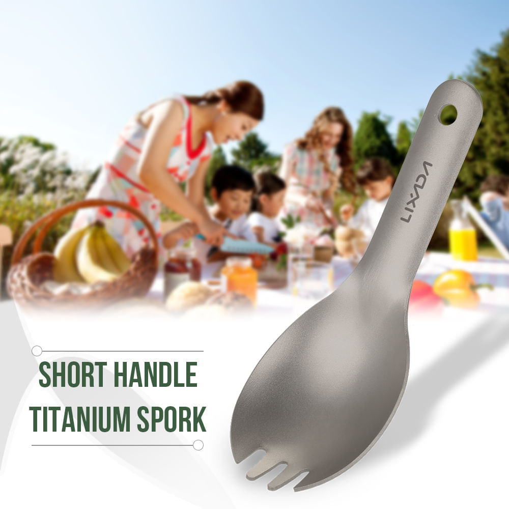 Lixada Mango Corto Titanium Spork Ultraligero Ni?os Baby Spork Lixada ...